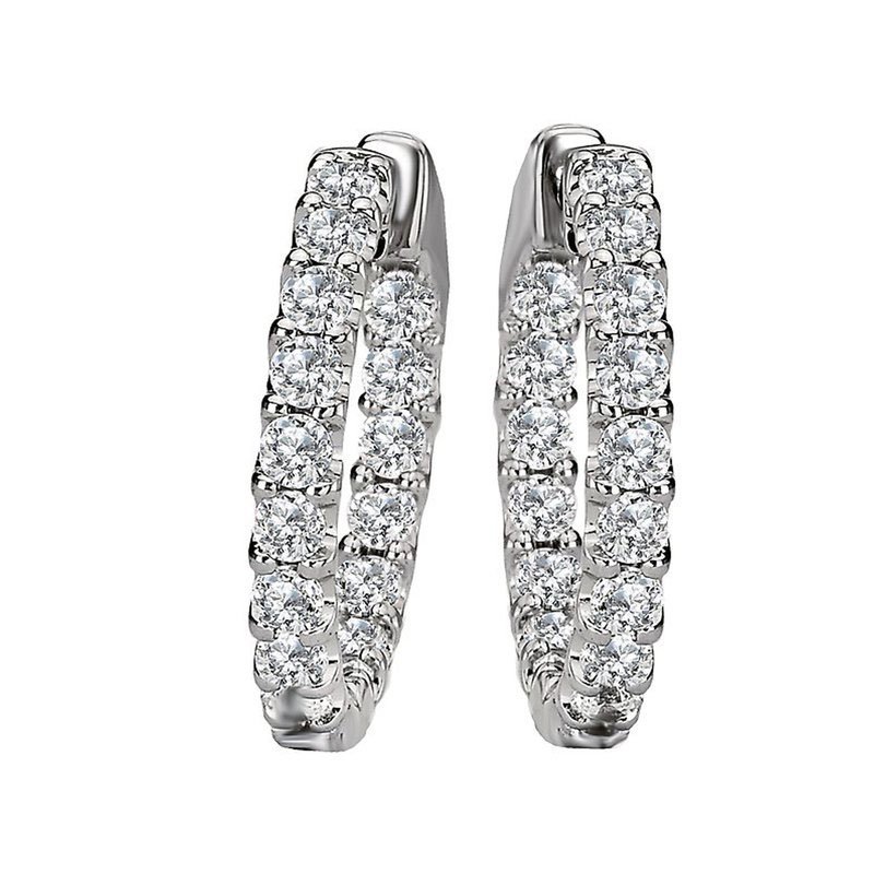 Lab Diamond Hoop Earrings – Inside-Out Sparkle | Casale Jewelers