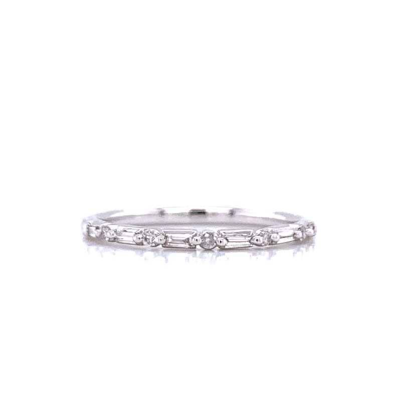Bryan Beauties Baguette and Round Band XL-848-W-G - Bryan Jewelry