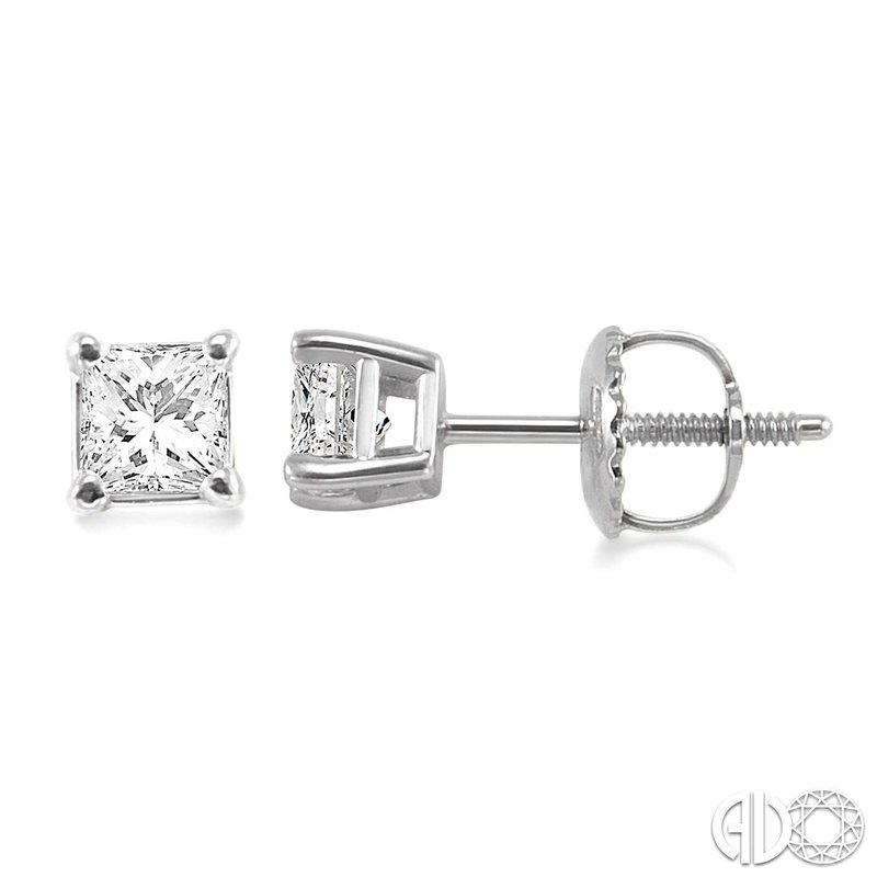 Bryan Beauties Princess Cut Diamond Stud Earrings 159799 - Bryan Jewelry