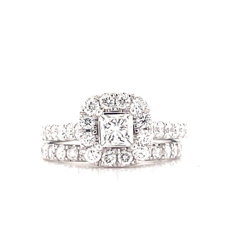 Bryan Beauties Bliss Bridal 1 1/2ctw Bridal Set with Princess Cut ...