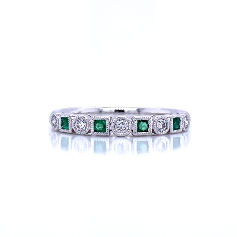 Bryan Beauties Emerald & Diamond Stackable 200-00080 - Bryan Jewelry