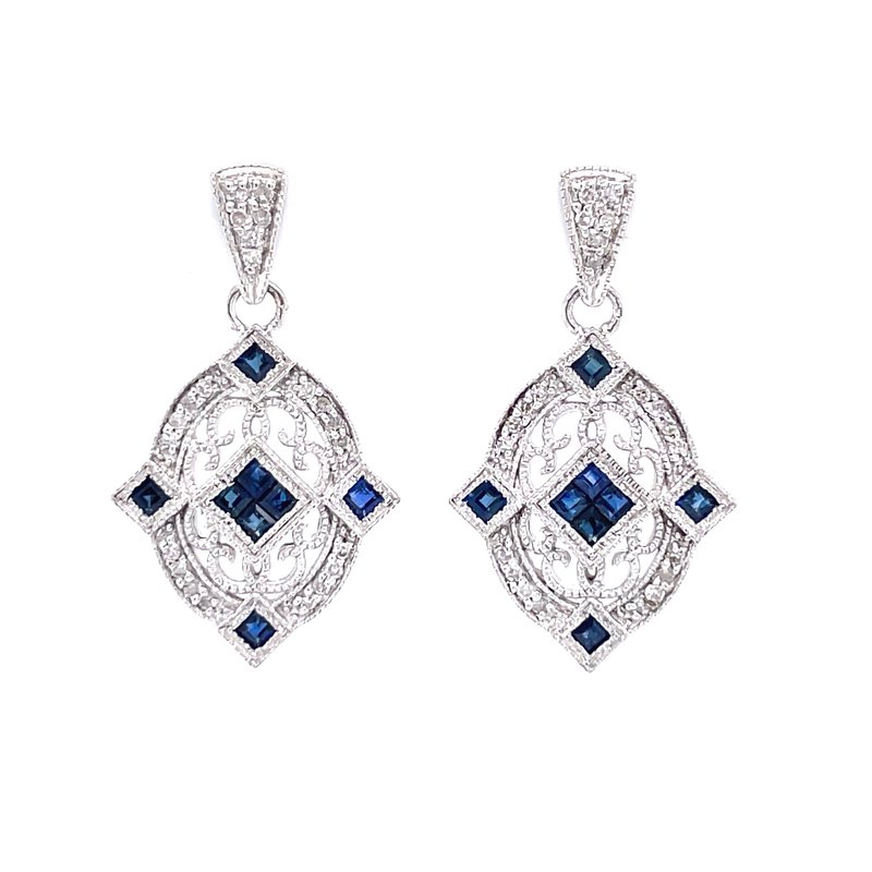 Bryan Beauties Sapphire Abounds in the Oval Earrings EB3021BSD - Bryan ...