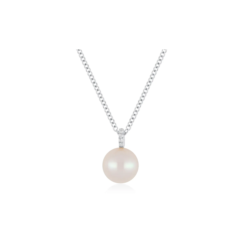 EF Collection Pearl Drop Necklace EF-61685-PE - Hurdle's Jewelry