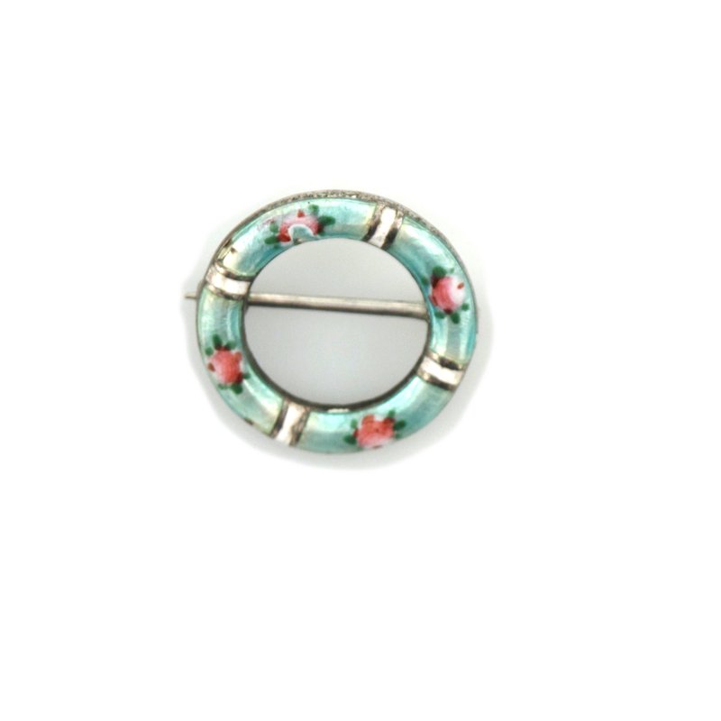 Antique, Estate & Consignment Enamel Circle Pin 650-119 - Hurdle's Jewelry