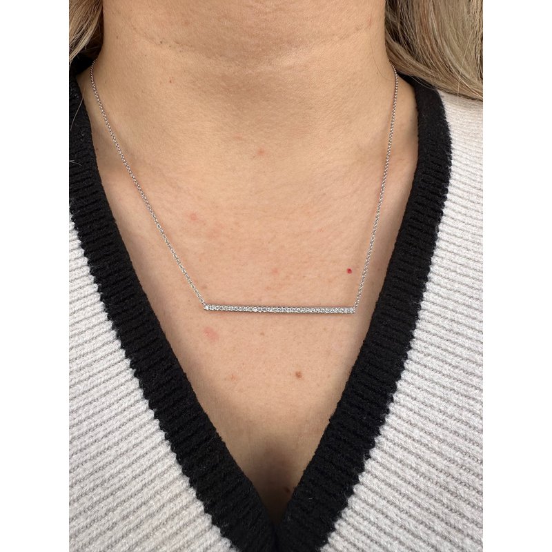 Heera Moti Diamond Bar Necklace 165-1080 - Hurdle's Jewelry