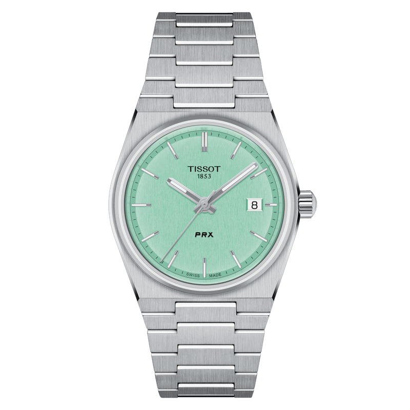 Tissot PRX 35mm Mint Blue Dial Quartz 599-284 - Hurdle's Jewelry