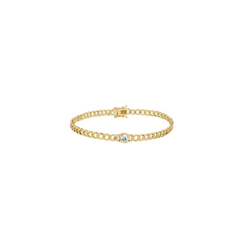 EF Collection Diamond Curb Sari Bracelet EF-61198 - Hurdle's Jewelry