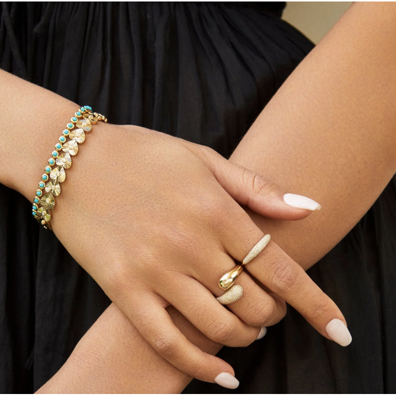 EF Collection Turquoise & Diamond Pillow Eternity Bracelet EF-61742 ...