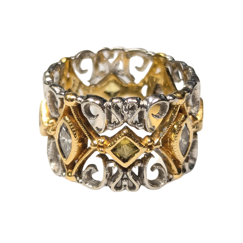 Antique, Estate & Consignment 14k Two-Tone Scroll-Work Filigree Ring ...