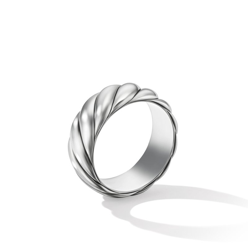 David Yurman Sculpted Cable Contour Band Ring in Sterling Silver ...