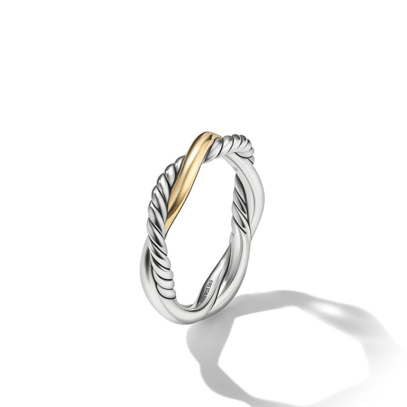 David Yurman Petite Infinity Band Ring in Sterling Silver with 14K ...