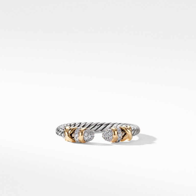 David Yurman Petite Helena Open Ring in Sterling Silver with 18K Yellow ...