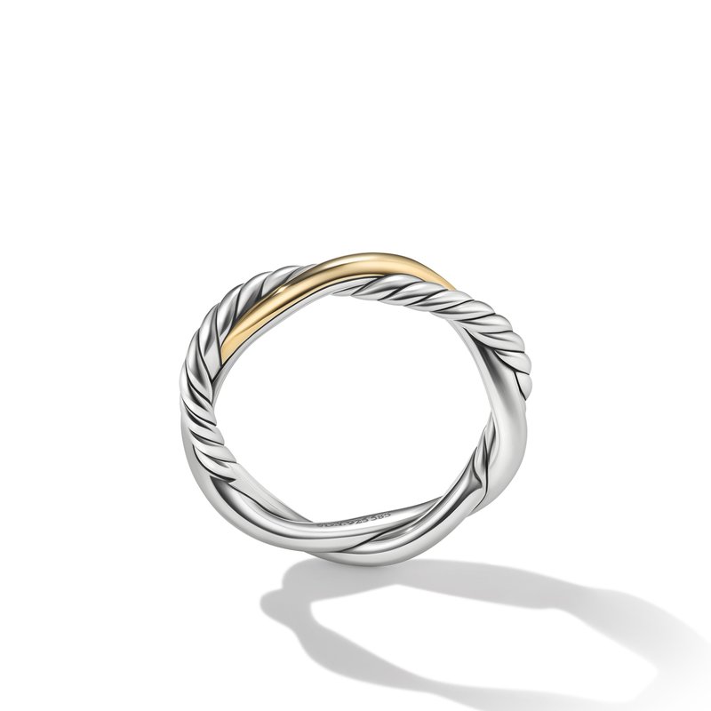 David Yurman Petite Infinity Band Ring in Sterling Silver with 14K ...