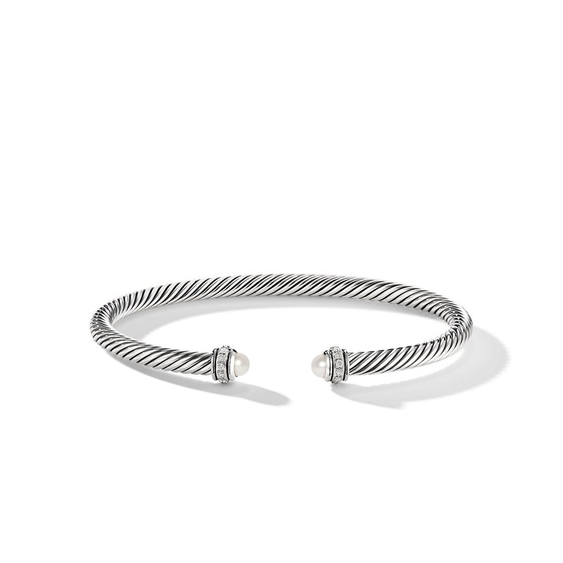 David Yurman Cable Classics Bracelet in Sterling Silver with Pearls and ...