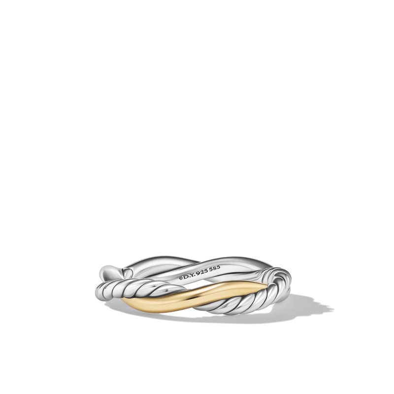 David Yurman Petite Infinity Band Ring in Sterling Silver with 14K ...