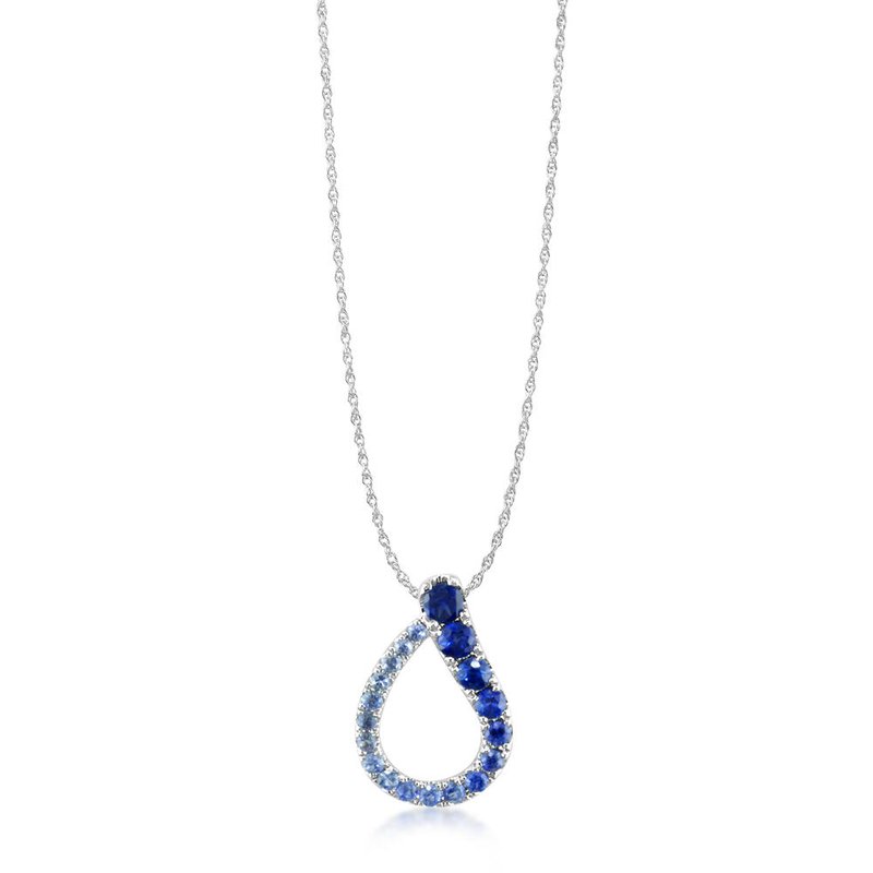 Parlé Graduated Blue Sapphire Pendant 215-01428 - Kelley Jewelers
