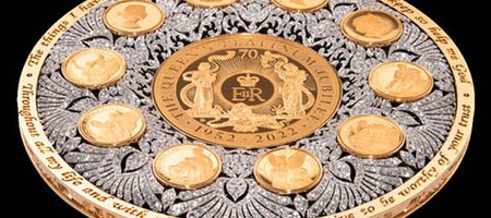 Massive Diamond-Encrusted Gold Coin Is a Gleaming Tribute to Queen ...