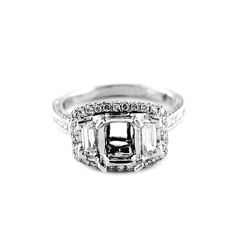 Decor Three Stone Diamond Ring Mounting 30768 - DECOR Jewelry