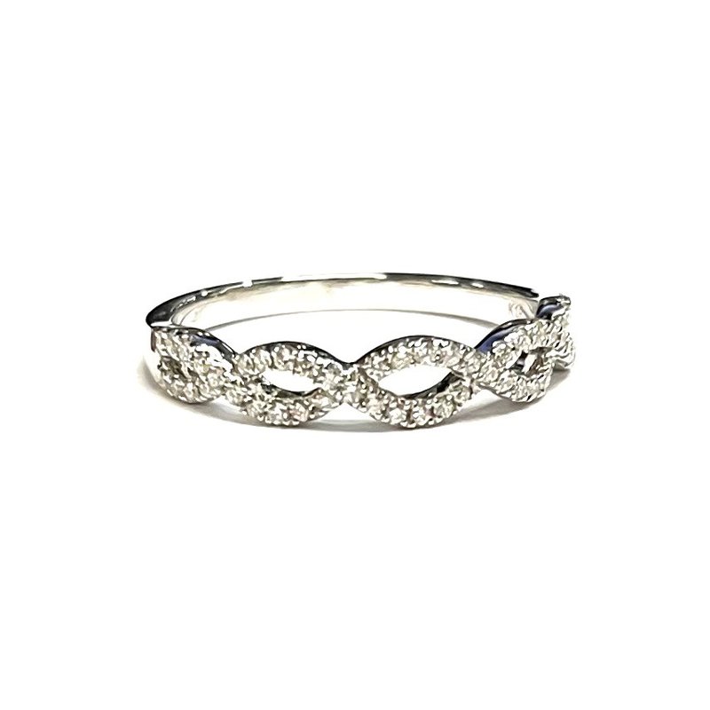 Decor .18ct Diamond Wave Band 58642 - DECOR Jewelry