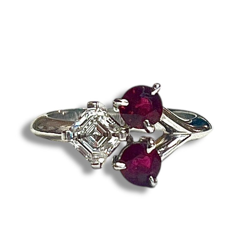 Decor Neiman Marcus Diamond Ruby Ring 200-2957 - DECOR Jewelry