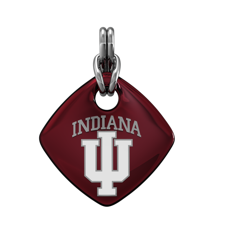 Indiana University jewelry collection SS IU SOFTSQUARE RED ENAM PENDANT ...