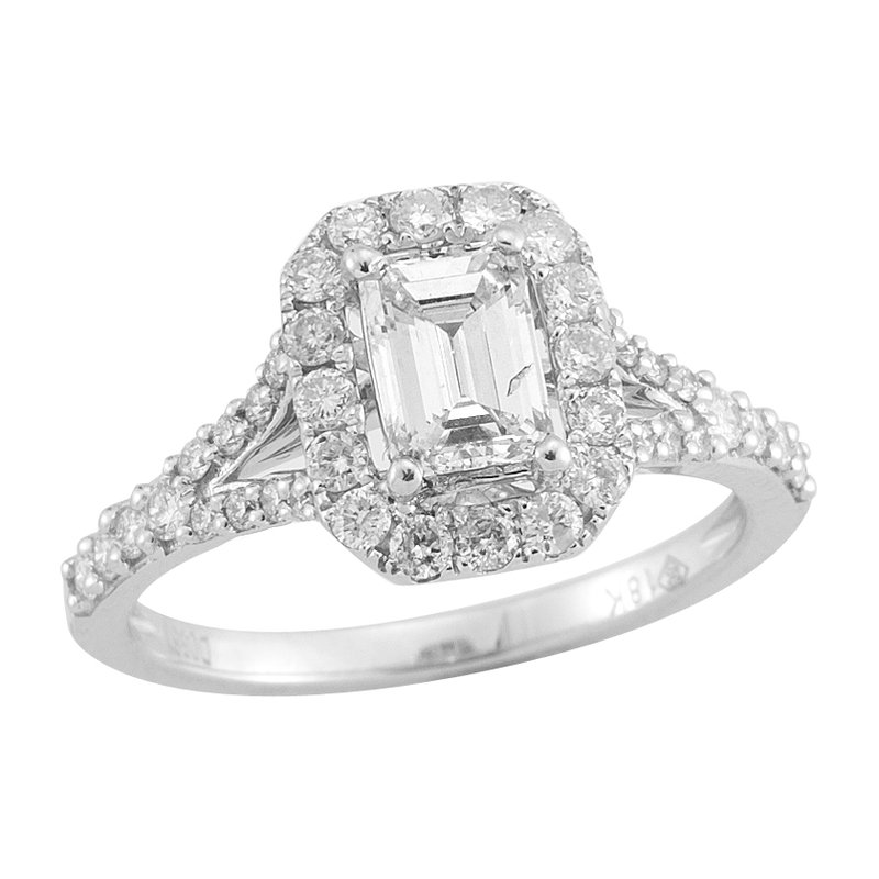 Gold Casters Bridal Collection Gold Casters Diamond Emerald Cut Woven ...