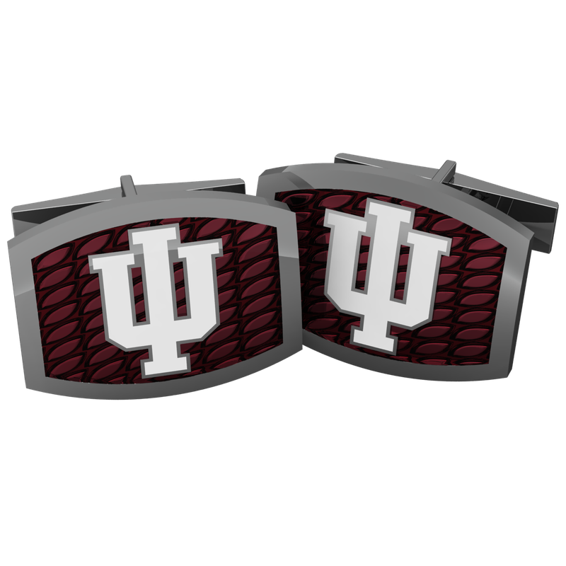 Indiana University jewelry collection SS IU RED ENAMEL CUFFLINKS ...