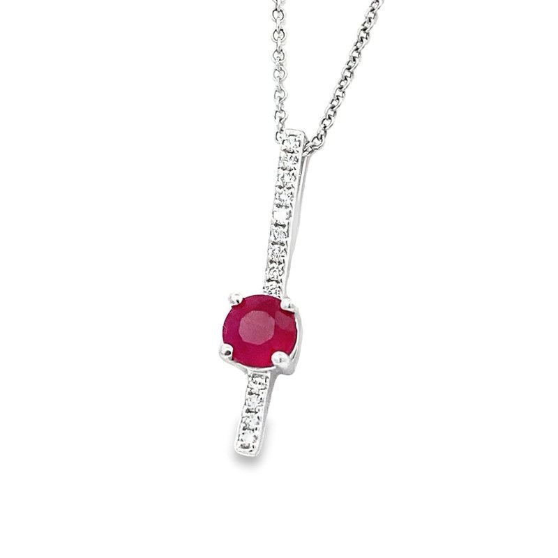 Parle Gems Ruby and Diamond Pendant 230-01126 - Payne Anthony Creative Jewelers
