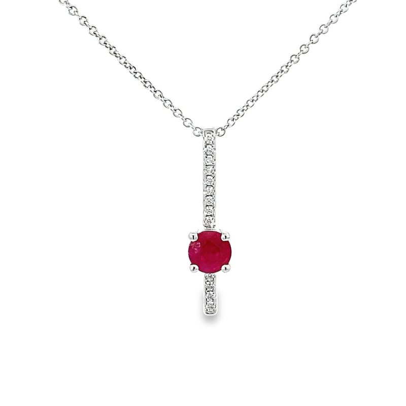 Parle Gems Ruby and Diamond Pendant 230-01126 - Payne Anthony Creative Jewelers