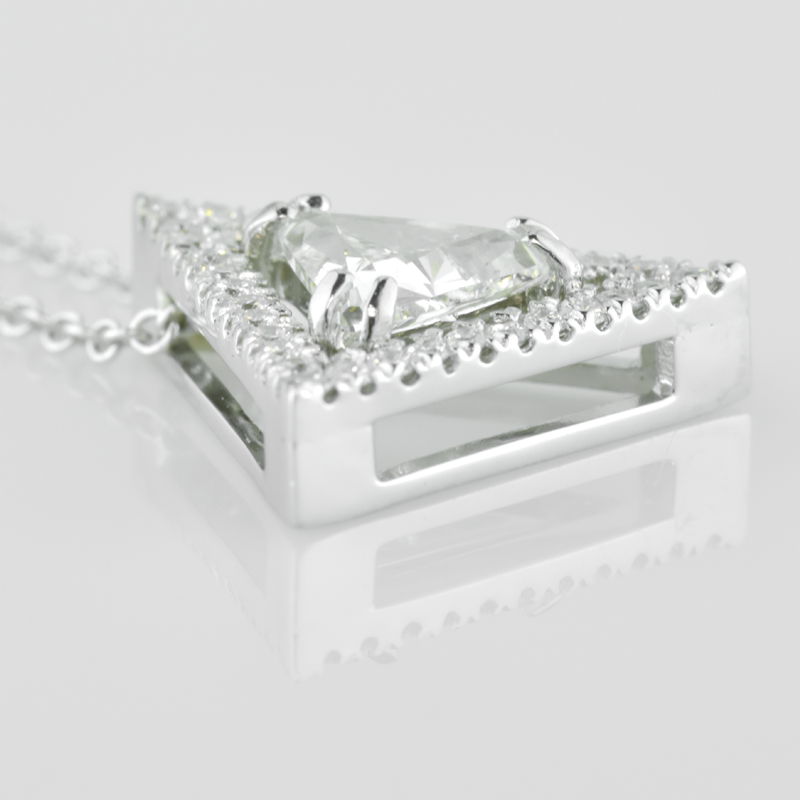Faini Faini Custom Triangle Halo Pendant 160-518 - Faini Designs ...