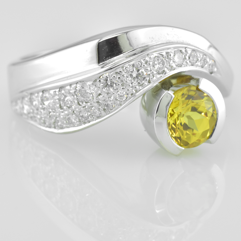 Faini Faini Custom Yellow Chatham Sapphire Ladies Ring 200-350 - Faini ...