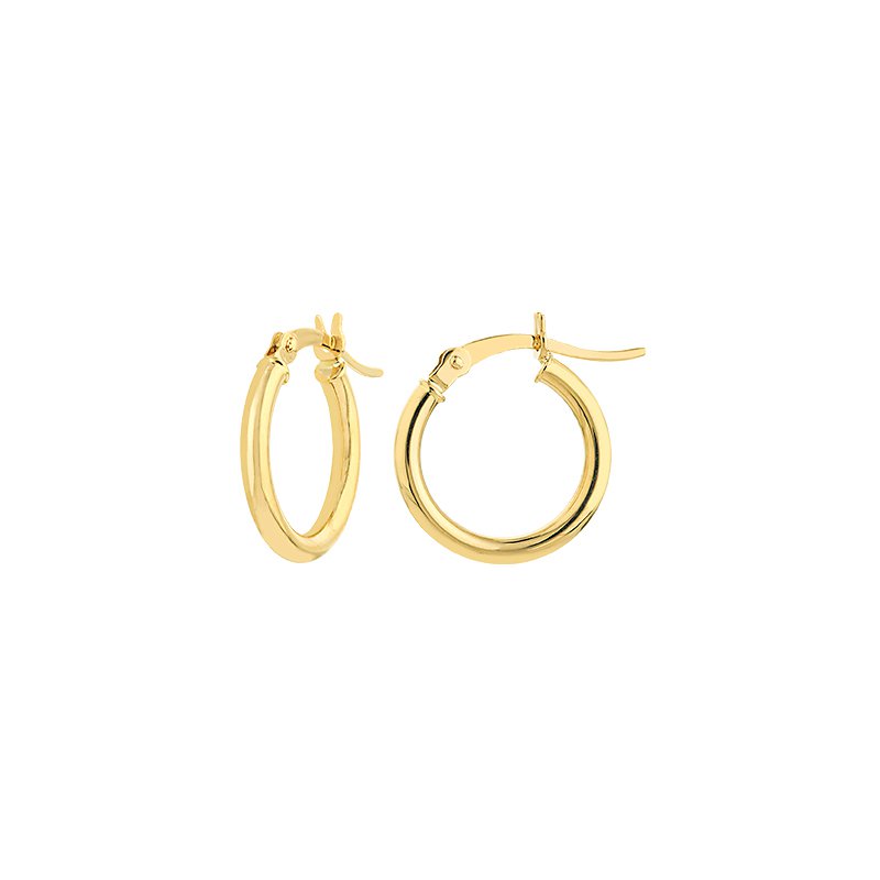 Greenberg s 10k yellow gold fashion hoop earrings 329 80603 Greenberg s Jewelers
