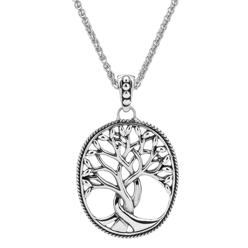 Keith Jack Large Sterling Silver Tree of Life Necklace PPS9003 - Herbin ...
