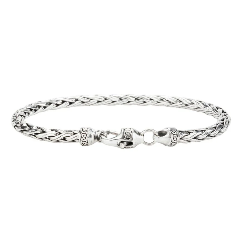 Keith Jack Dragon Weave Wheat Bracelet PNL7000 - Herbin Jewellers