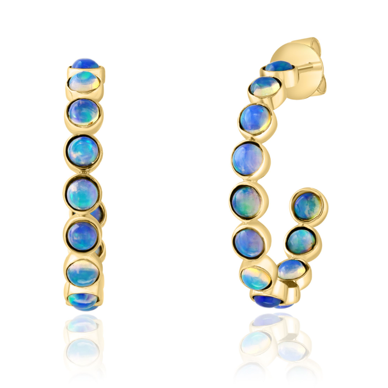 Kendra Scott EMERY GOLD HOOP EARRINGS IN WHITE CRYSTAL; 14K GOLD PLATED ...