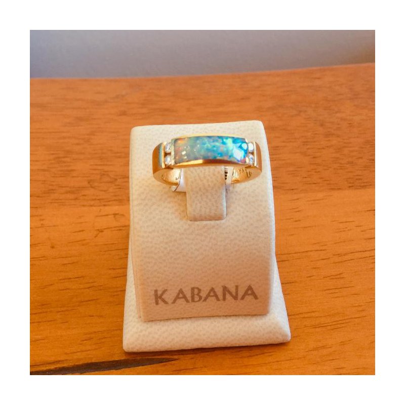 Kabana Jewelry Kabana Australian Opal Inlay and Diamond Ring 31393 ...