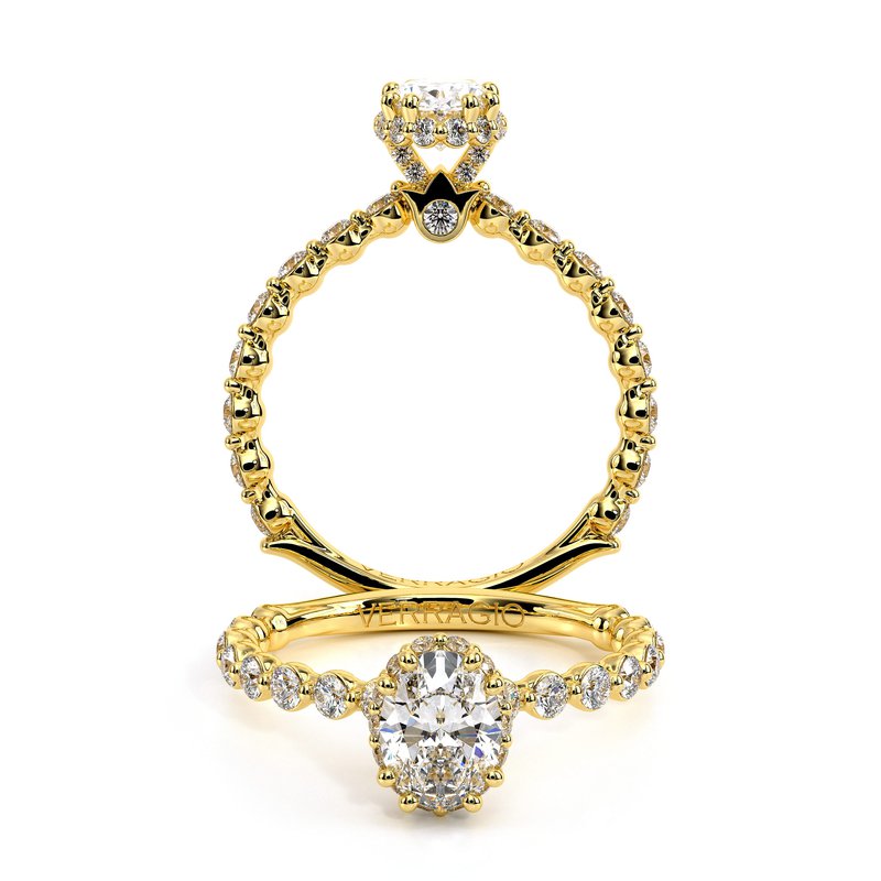 Verragio 14k Yellow Gold Oval Hidden Halo Engagement Ring by Verragio ...