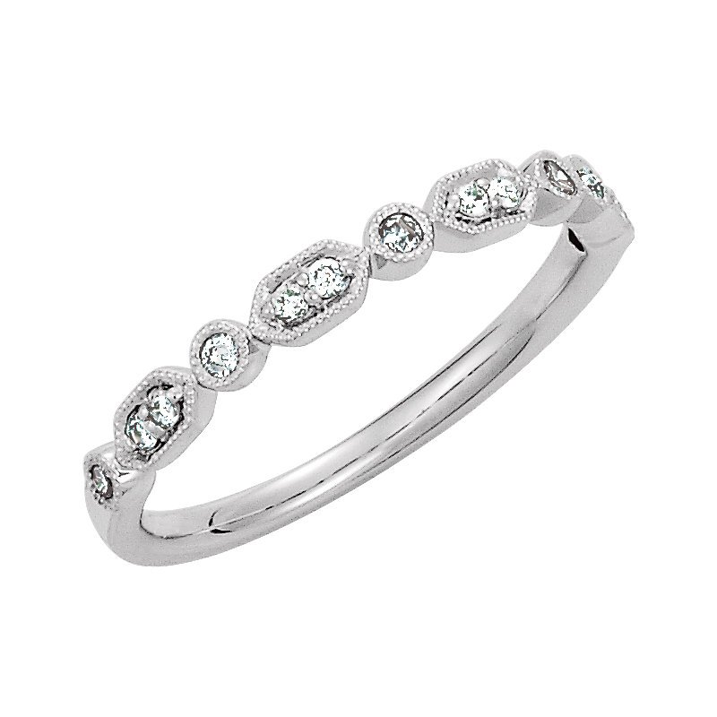 Signature Collection 14k Yellow Gold Diamond Stackable Ring with ...