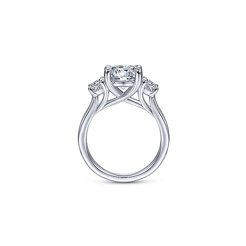 Gabriel NY 14k White Gold 3-Stone Engagement Ring by Gabriel NY ...