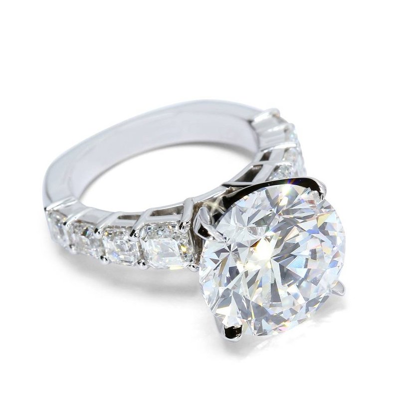 Emilie Emerald Cut Engagement Ring - Setting Only 110-55349 - London Gold