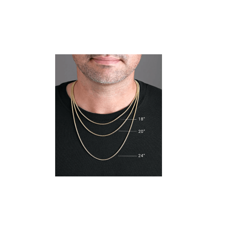 Gallery Designs Men's 14KY 2.6mm Rounded Box 18" Chain LGCH1090000 ...