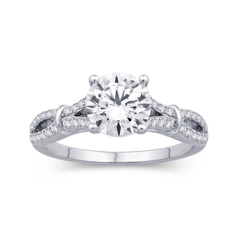 Isadora Split Shank Engagement Ring - Setting Only 110-55220 - London Gold