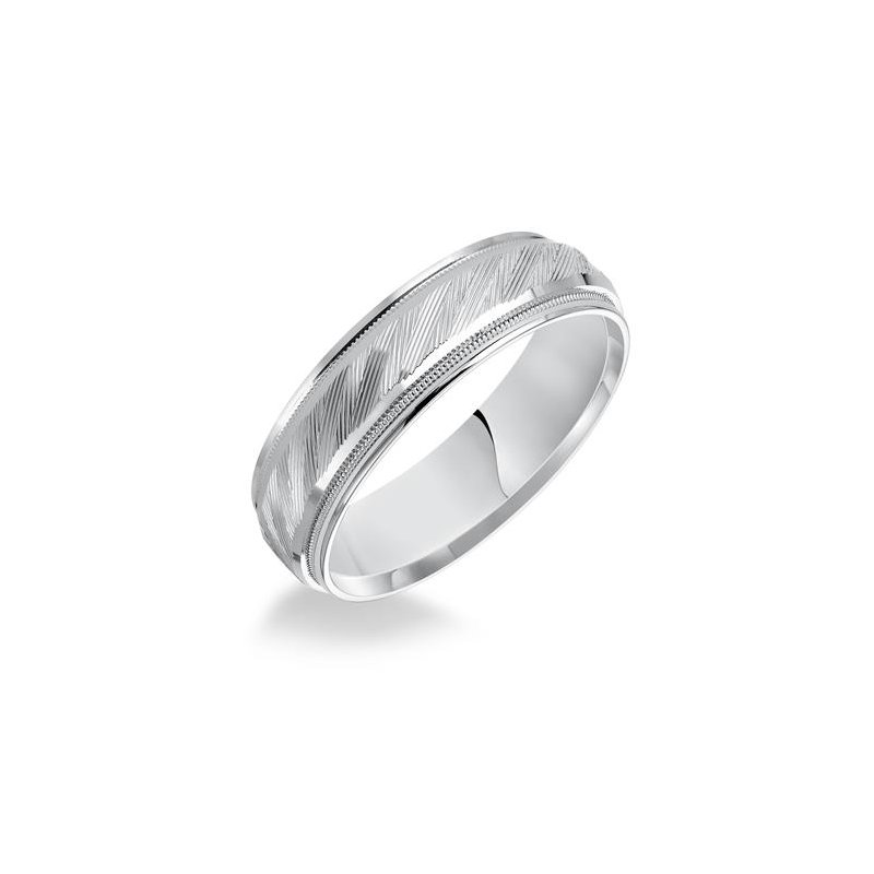 Frederick Goldman 6MM Bevel Cross-Cut Wedding Band 11-14C4W6-G - London ...