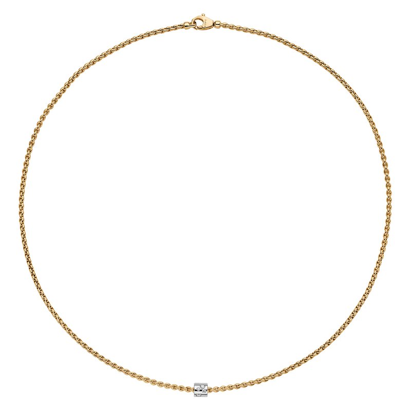 Fope Aria Necklace with Diamond Rondel GNF02240 - David Harvey Jewelers