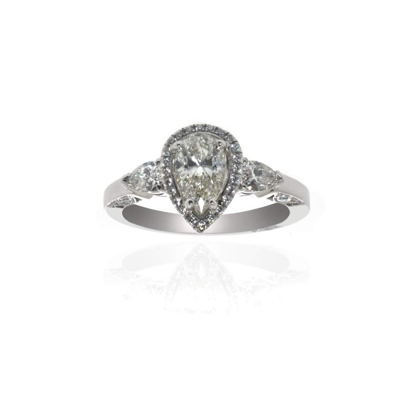 Platinum and Diamond Halo Engagement Ring 1015 - Neil Diamonds: Fine ...